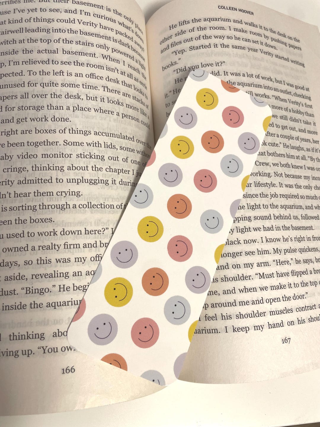 Colorful Smiley Face Bookmark | Retro Aesthetic Bookmark | Happy Reader ...