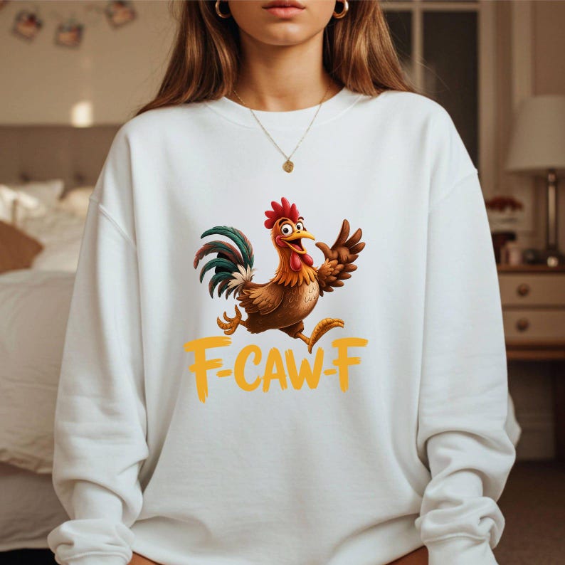 Funny Rooster Meme Png, Funny F-caw-f Chicken PNG, Crazy Hen Digital ...