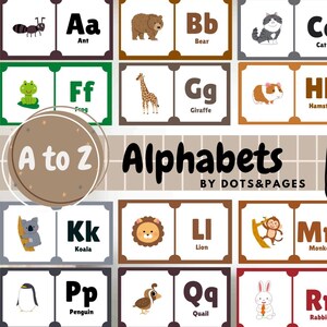ABC Animal Alphabet Cards | Printable Preschool & Kindergarten Learning ...