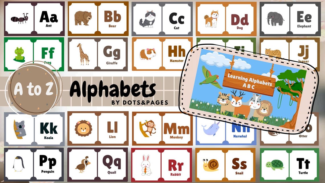 ABC Animal Alphabet Cards | Printable Preschool & Kindergarten Learning ...