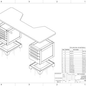 Desk Plans | Dual 50-inch Monitor Ergonomic Workspace | Shop Drawings ...