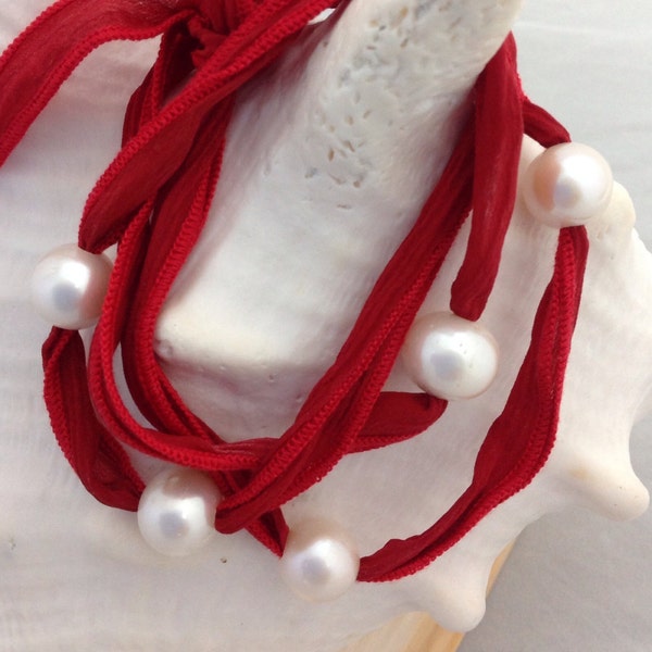 Silk Ribbon Necklace - Etsy
