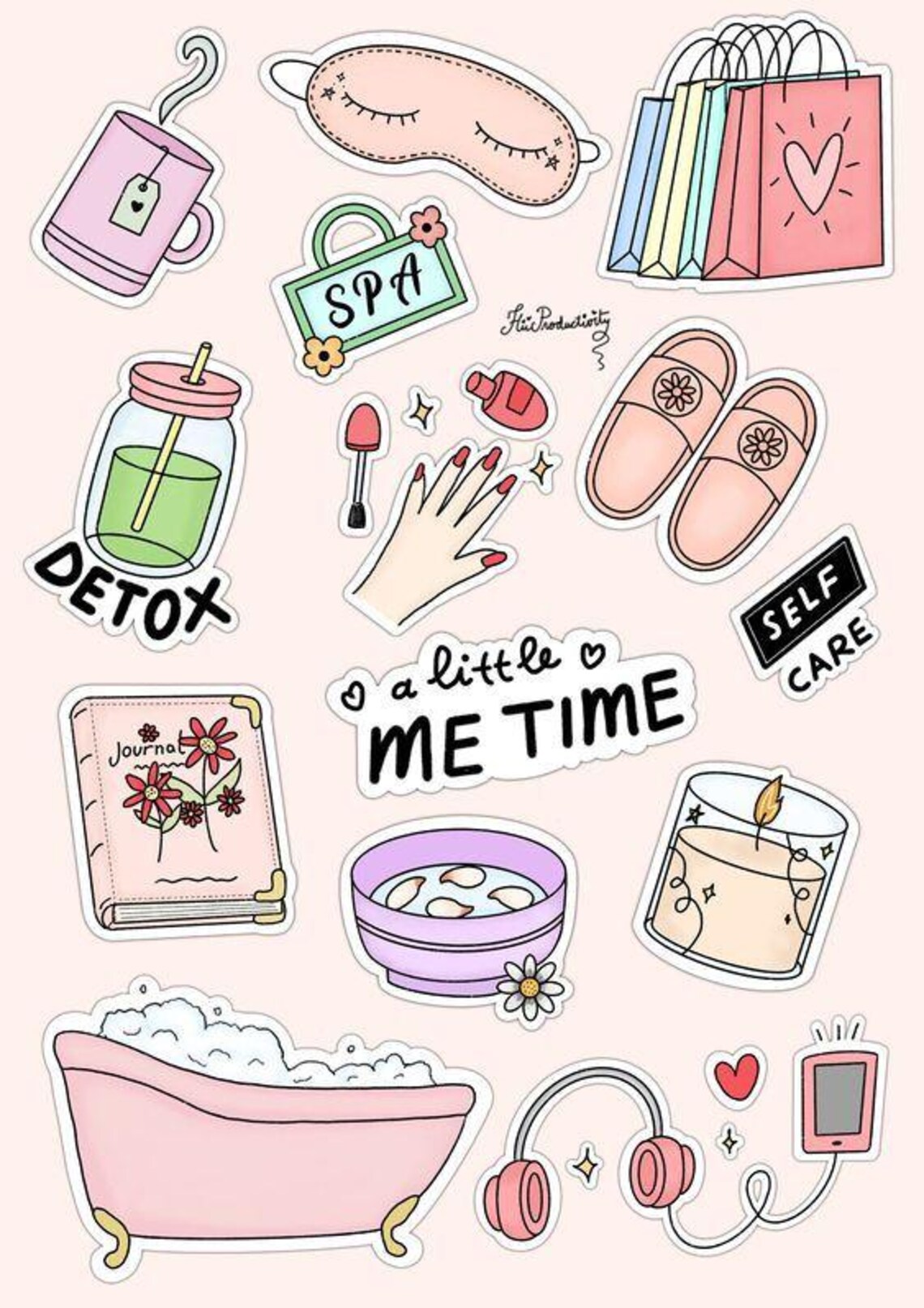 Digital Planner Stickers: 120+ Productivity, Self-care, & Finance Pngs ...