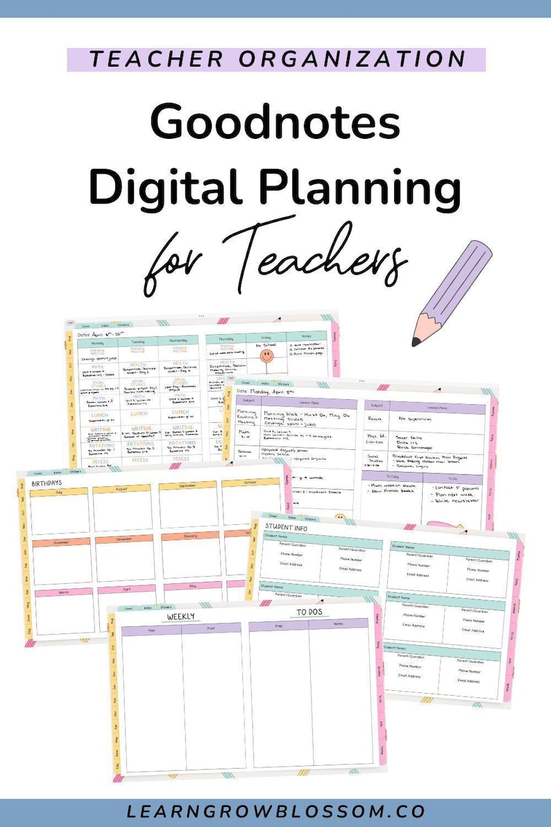 Teacher Planner Printable | Lesson Plan, Attendance & Grade Tracker ...