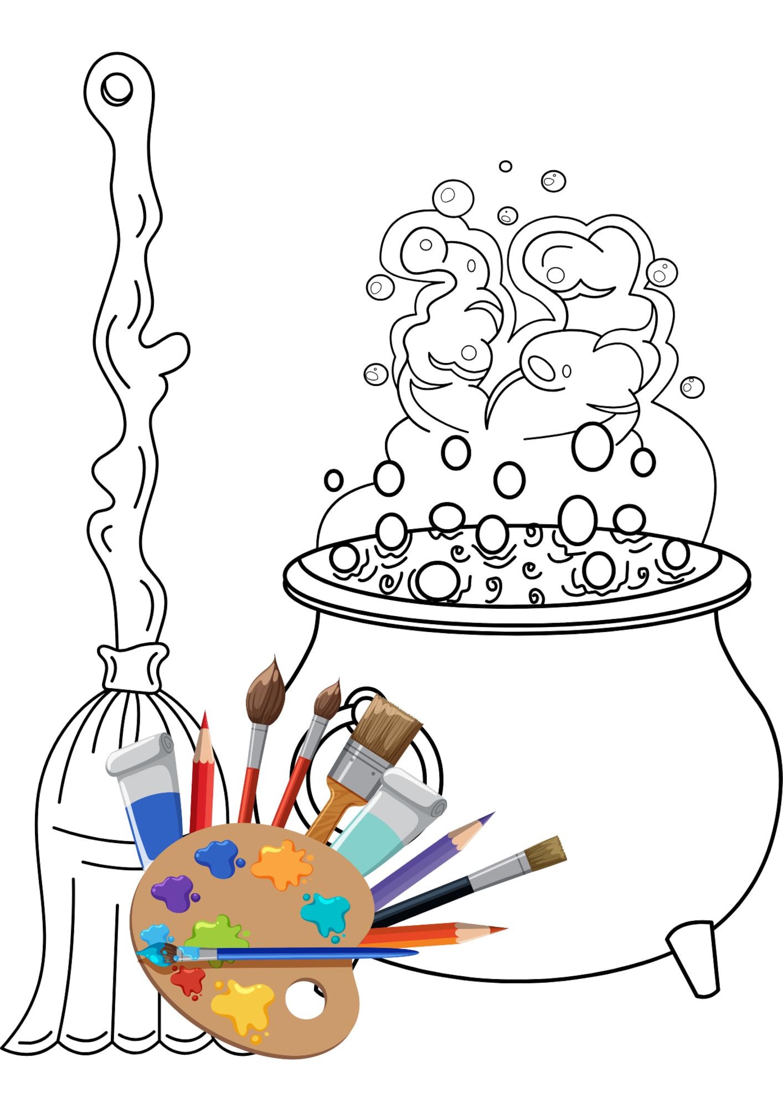 Halloween Coloring Book: 20 Spooky Ghost Coloring Pages (digital ...
