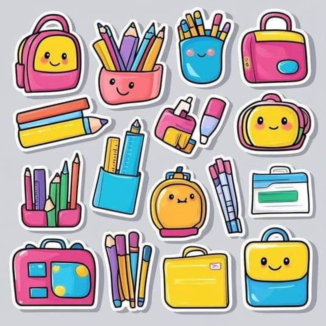 Back to School Digital Stickers | Cute School Stickers for Goodnotes ...