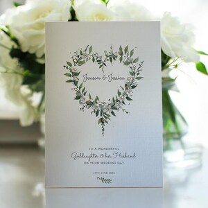 Personalised Wedding Card for Goddaughter and Her Husband. Luxury ...