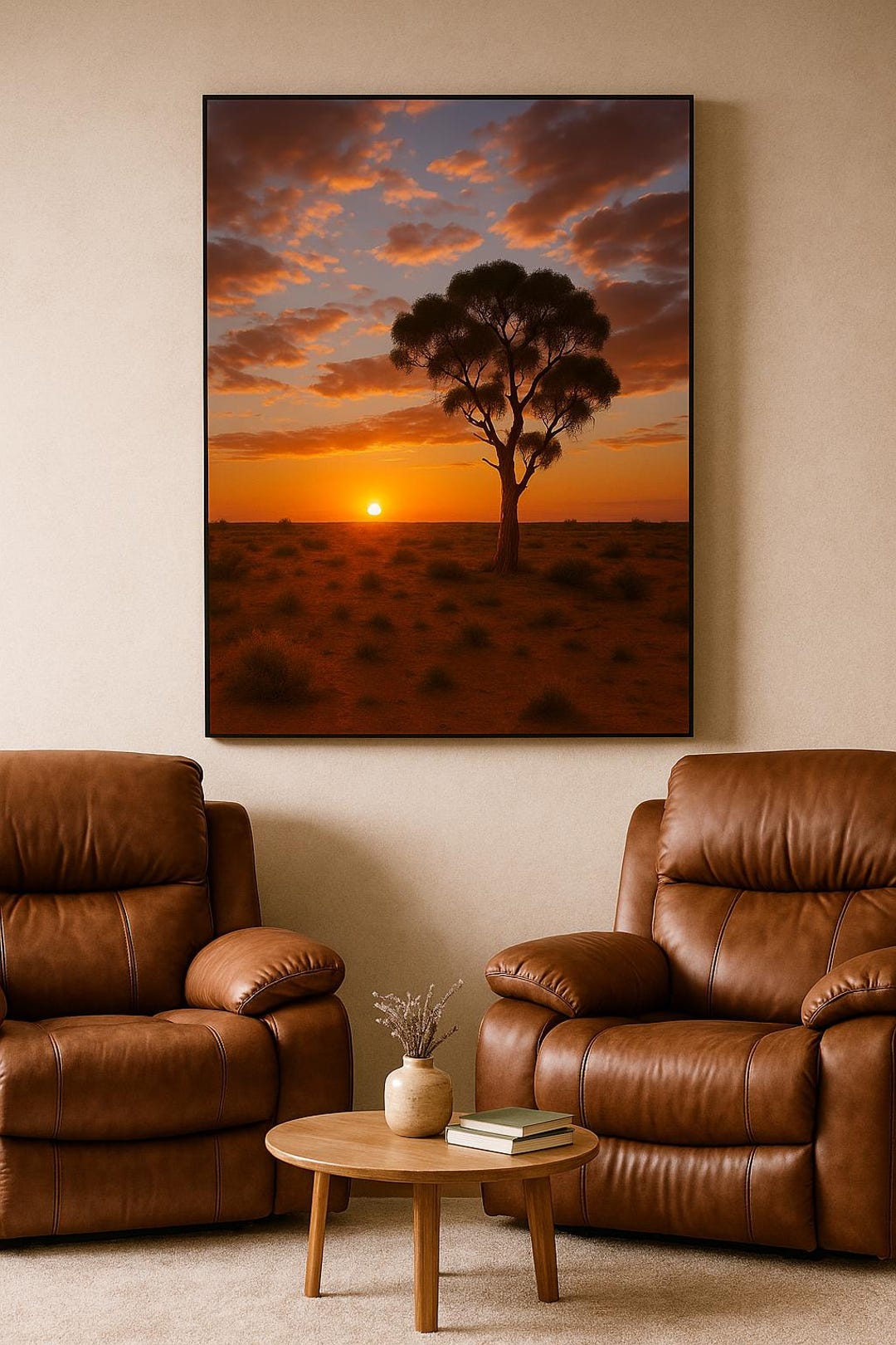 Outback Sunset – Lone Gum Tree Printable Wall Art - Etsy