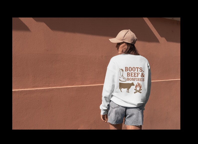 Boots, Beef & Bonfires PNG | Country Western Cowgirl Shirt Design ...