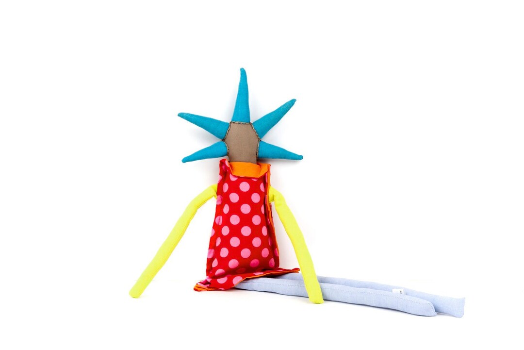 Handmade Modern Rag Doll: Funky Spiked Hair, Nursery Decor - Etsy