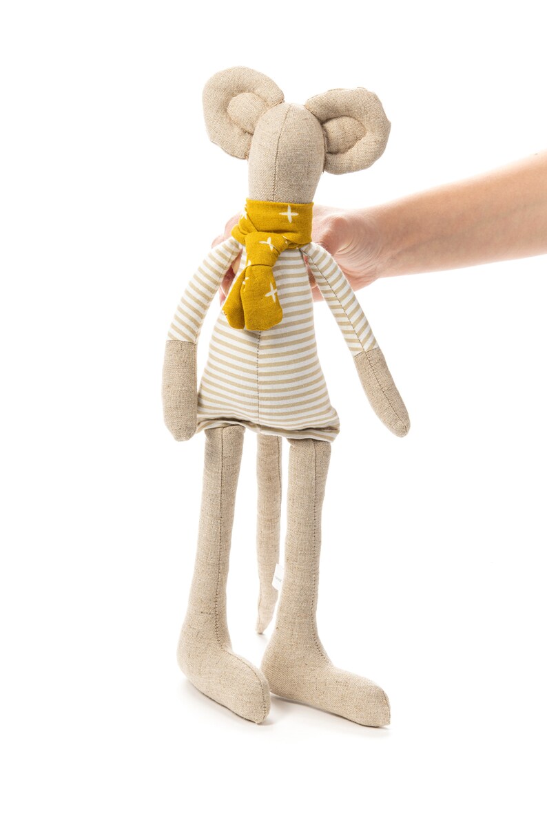 Mouse Doll, Plush Toy Doll, Handmade Mouse, Fabric Doll, Baby Room ...