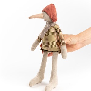 Rag Doll, Modern Nursery Décor, Textile Doll, Handmade Bird, Art Doll ...