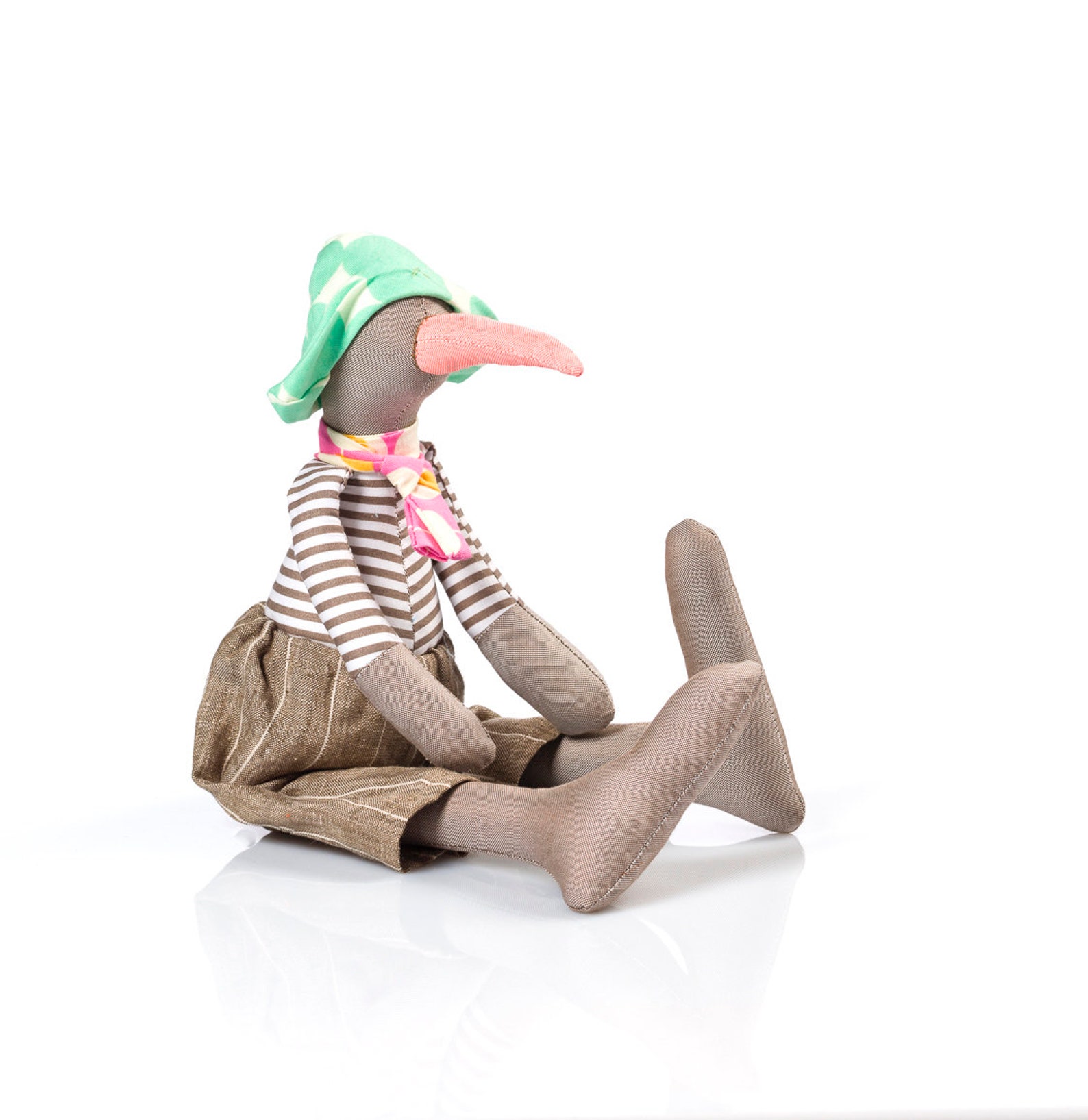 Textile Doll, Handmade Bird, Ecofriendly Toy, Unique Doll, Eco Toy Doll ...