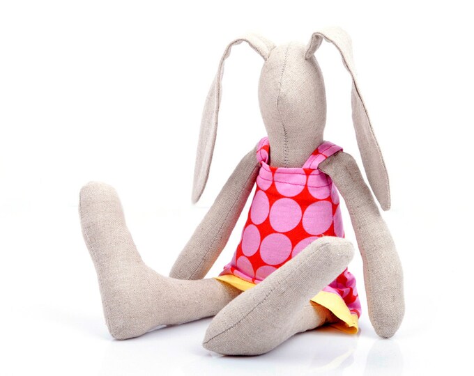 Newborn Doll Plush SMALL Rabbit Doll Natural Linen Baby - Etsy