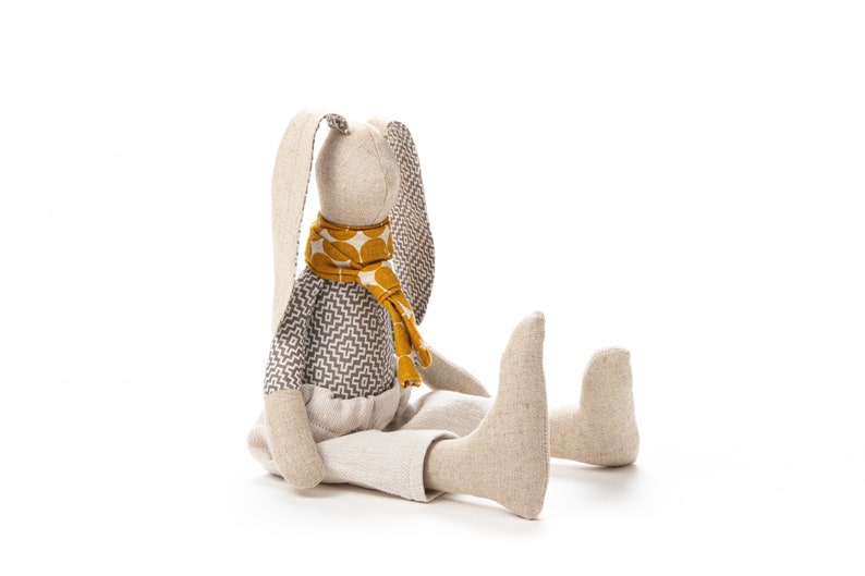 Art Doll, Stuffed Animal, Rabbit Doll, Fabric Doll, Ecofriendly Gift ...