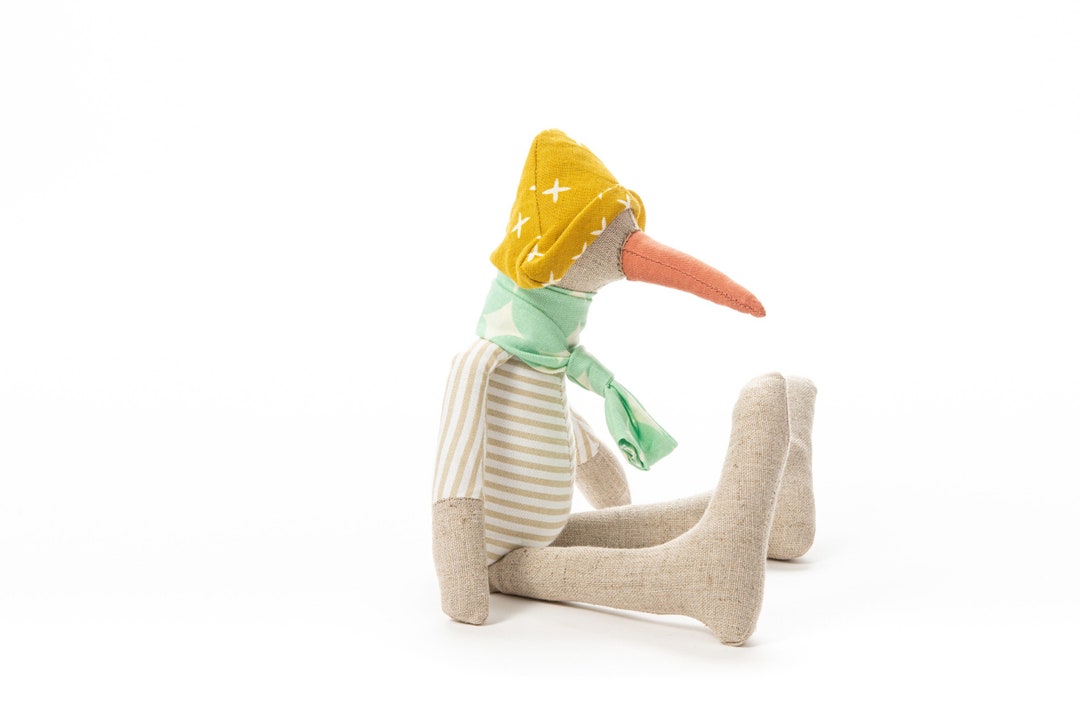 Textile Doll, Baby Room Décor, Stuffed Animal Toy, Handmade Bird, Rag ...