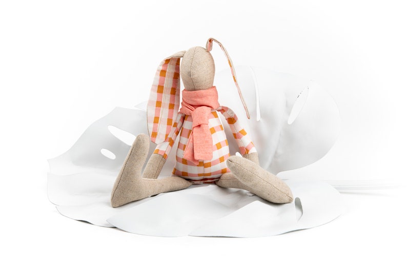 Textile Art Doll, Stuffed Animal, Rabbit Doll, Fabric Doll, Eco ...