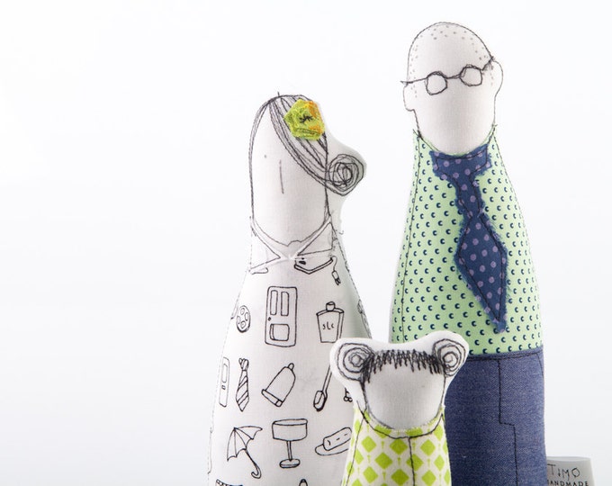 Home Decor Family Couple With Child Mother Father and Girl - Etsy