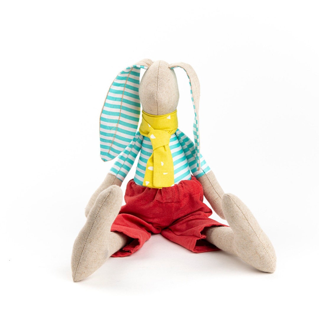 Handmade Linen Rabbit Doll for Newborn Stuffed Animal Toy - Etsy