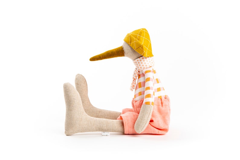 Modern Nursery Décor Animal Doll Handmade Bird Art Doll | Etsy