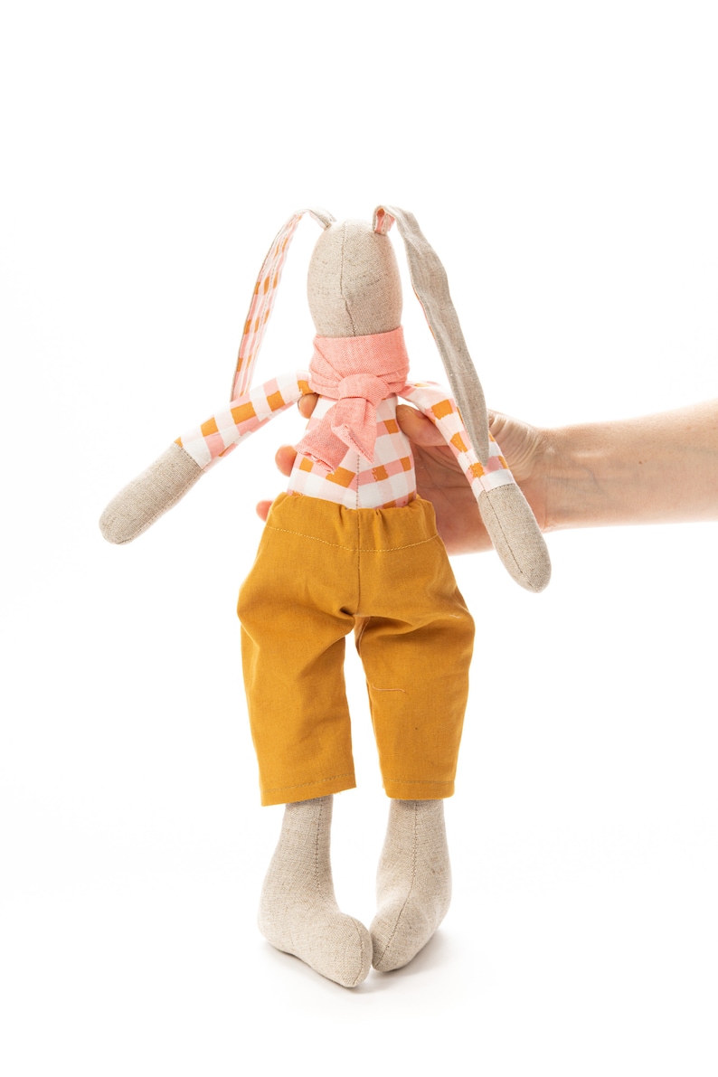 Textile Art Doll, Stuffed Animal, Rabbit Doll, Fabric Doll, Eco ...