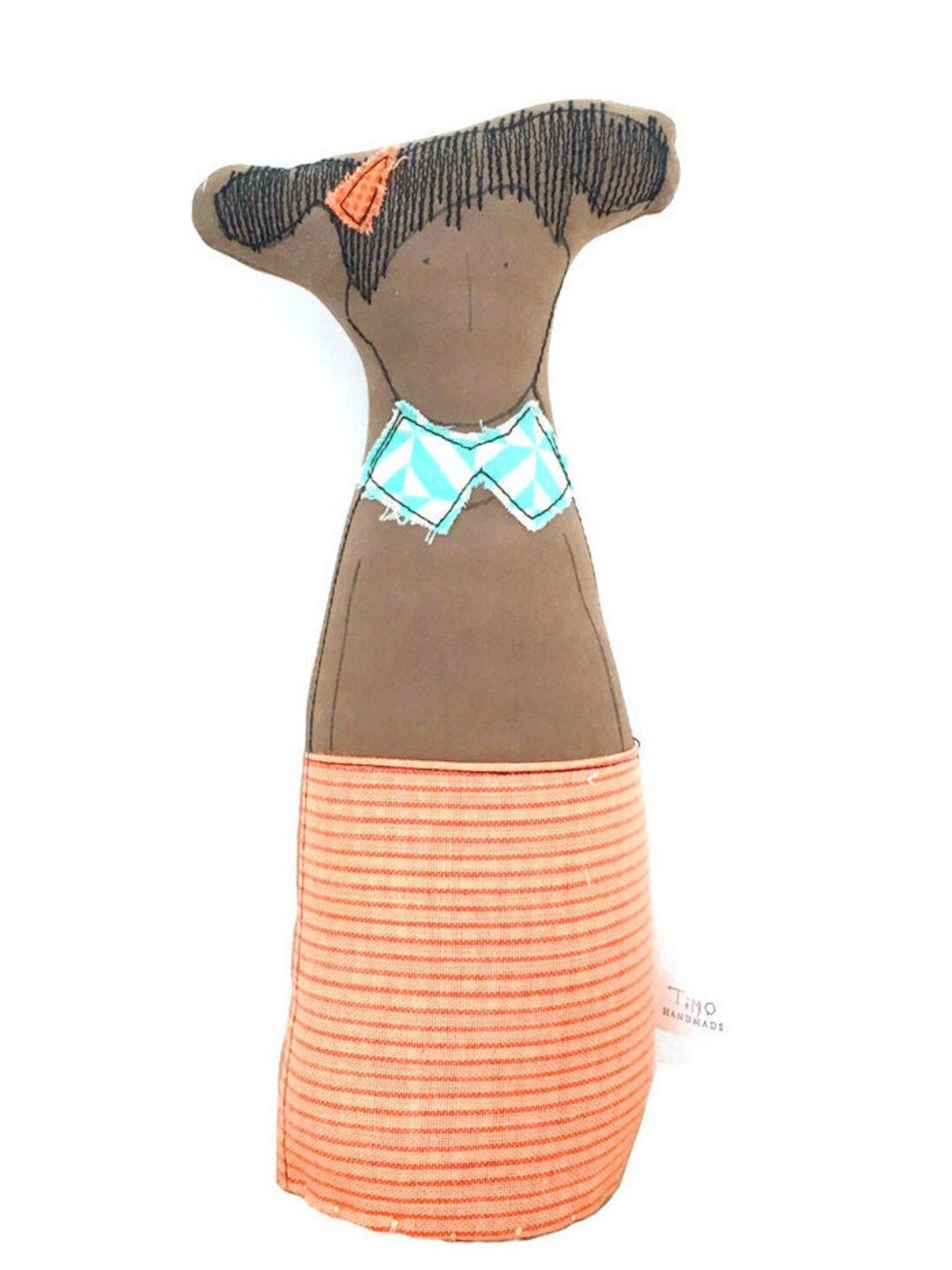 Brown Skinned Girl Doll, Soft Sculpture, Girl Gift, Handmade Fabric ...