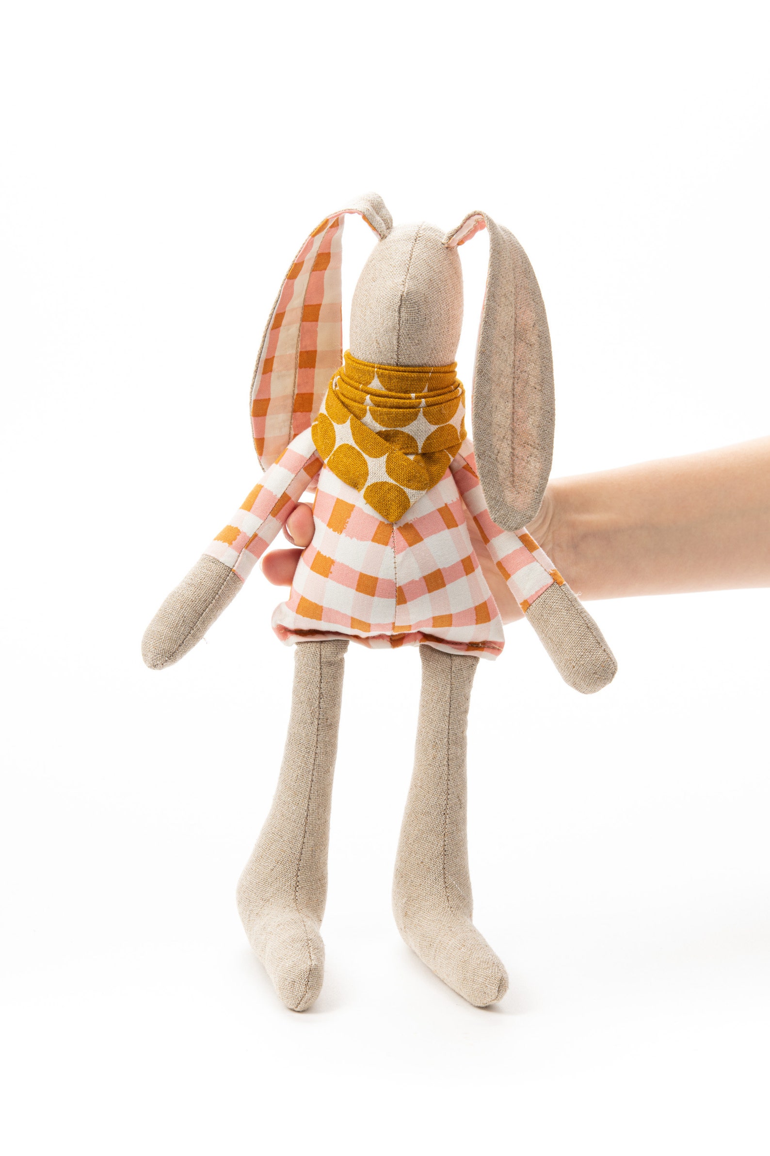 Textile Art Doll, Stuffed Animal, Rabbit Doll, Fabric Doll, Eco ...