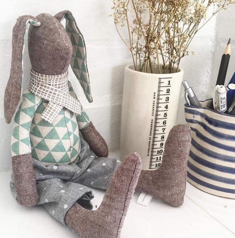 Stuffed Baby Toys Linen Animal Plush Rabbit Handmade Bunny | Etsy