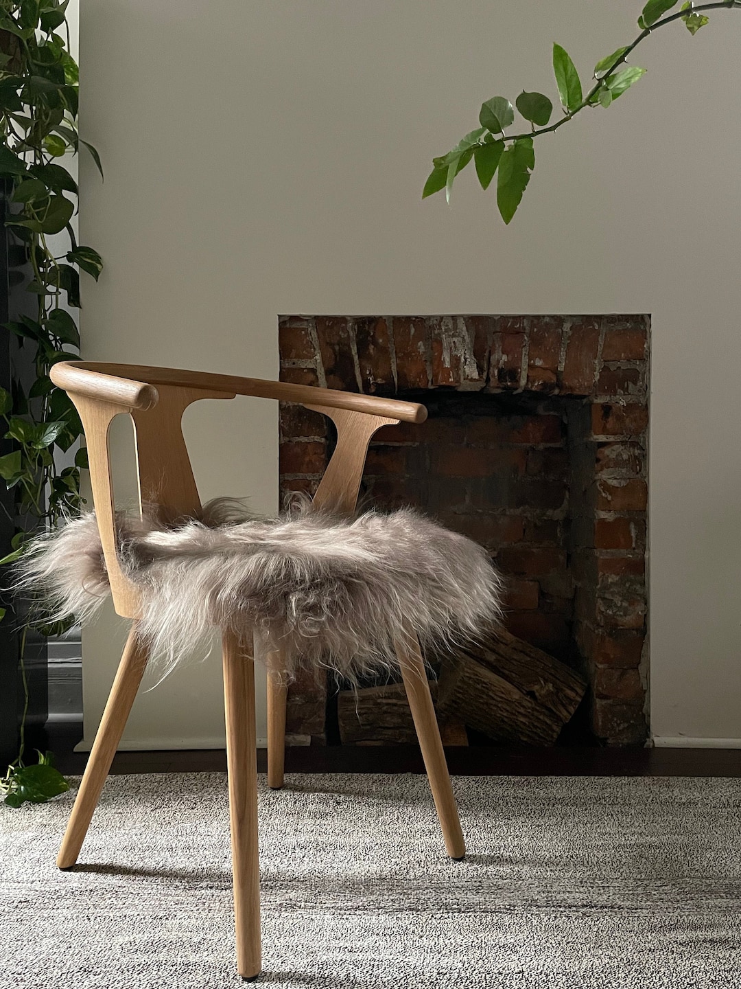 Icelandic Sheepskin Leather + Wool Chair Pad | TAUPE SQUARE - Comfy ...