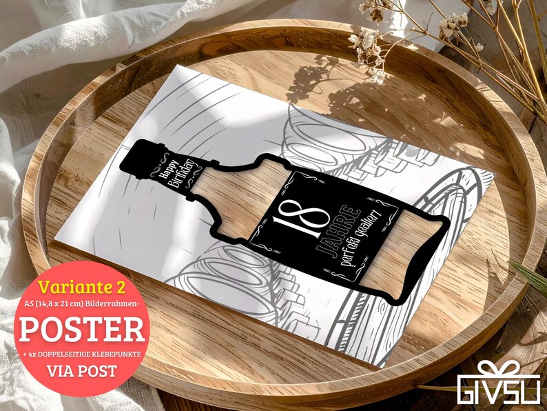 18th Birthday Cash Gift – Whiskey Bottle With Banknote Insert and ...