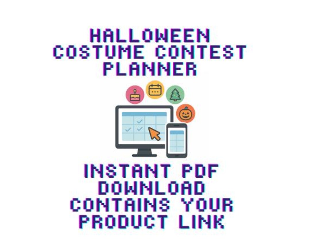 Halloween Costume Contest Planner - Digital Product Only, Mobile ...