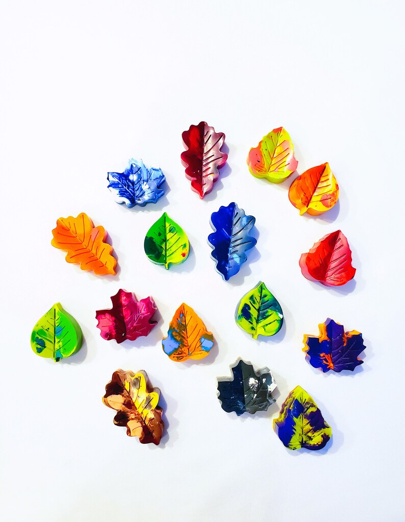 Leaf Crayons – Thanksgiving Party Favors, Fall Kids Gifts, Classroom ...