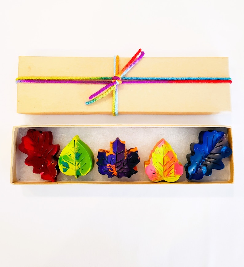 Leaf Crayons – Thanksgiving Party Favors, Fall Kids Gifts, Classroom ...