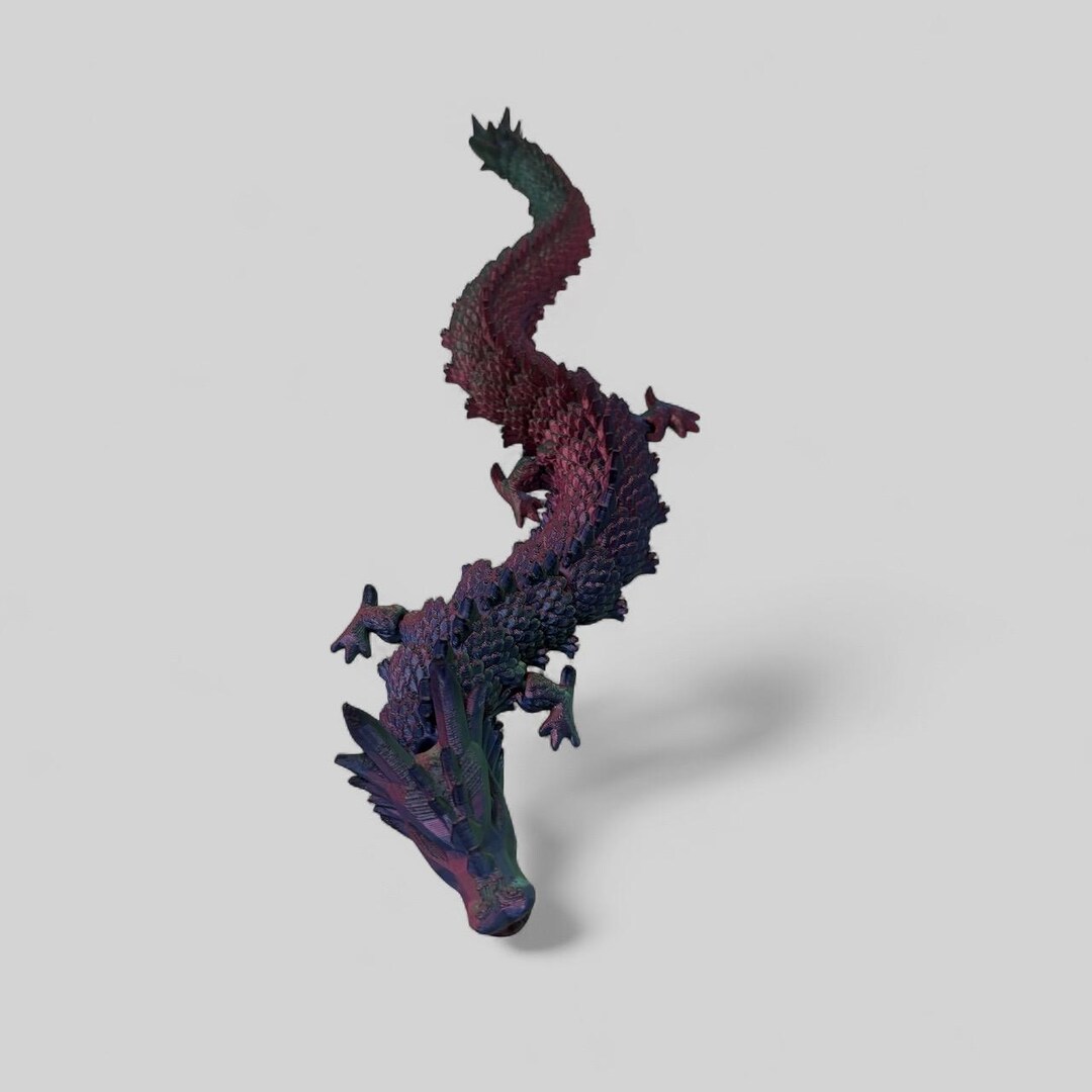 3D Printed Articulated Dragon: Flexible Fantasy Toy With Moveable Jaw ...