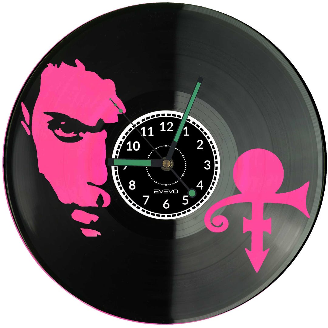 Prince of Pop Vinyl Record Wall Clock | Handmade Pop Art Decor - Etsy