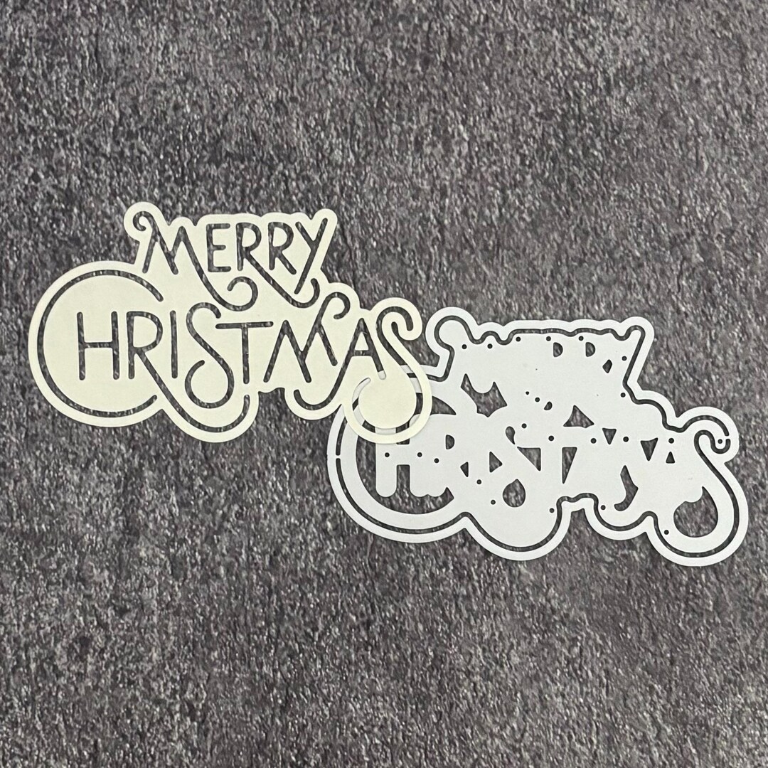 Merry Christmas Cutting Dies | 69x115mm Xmas Card Making | Stencils Die ...