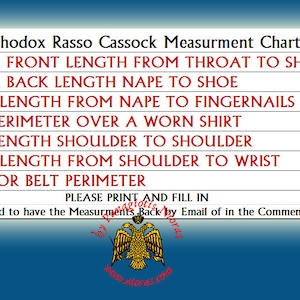 Rasso or Exorasso Hand-made Orthodox Byzantine Clerics Priest Clothing ...