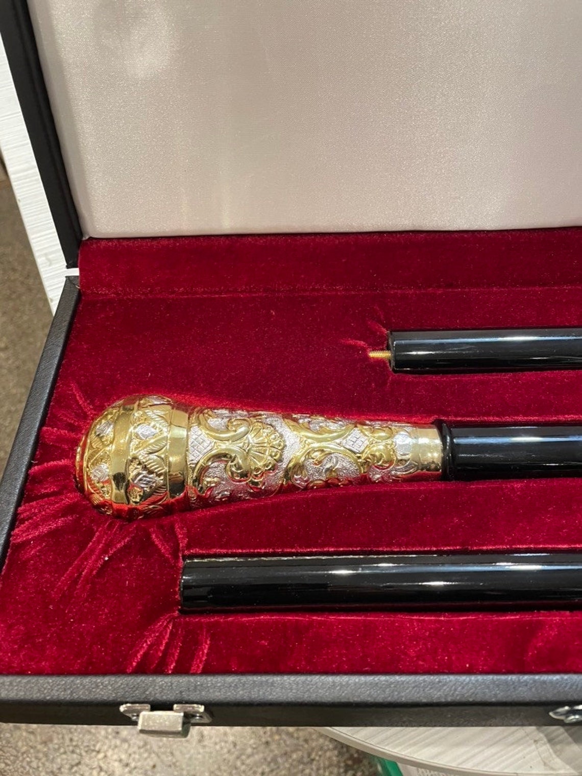 Orthodox Bishop Wooden Walking Stick Gold Plated and Silver Plated - Etsy