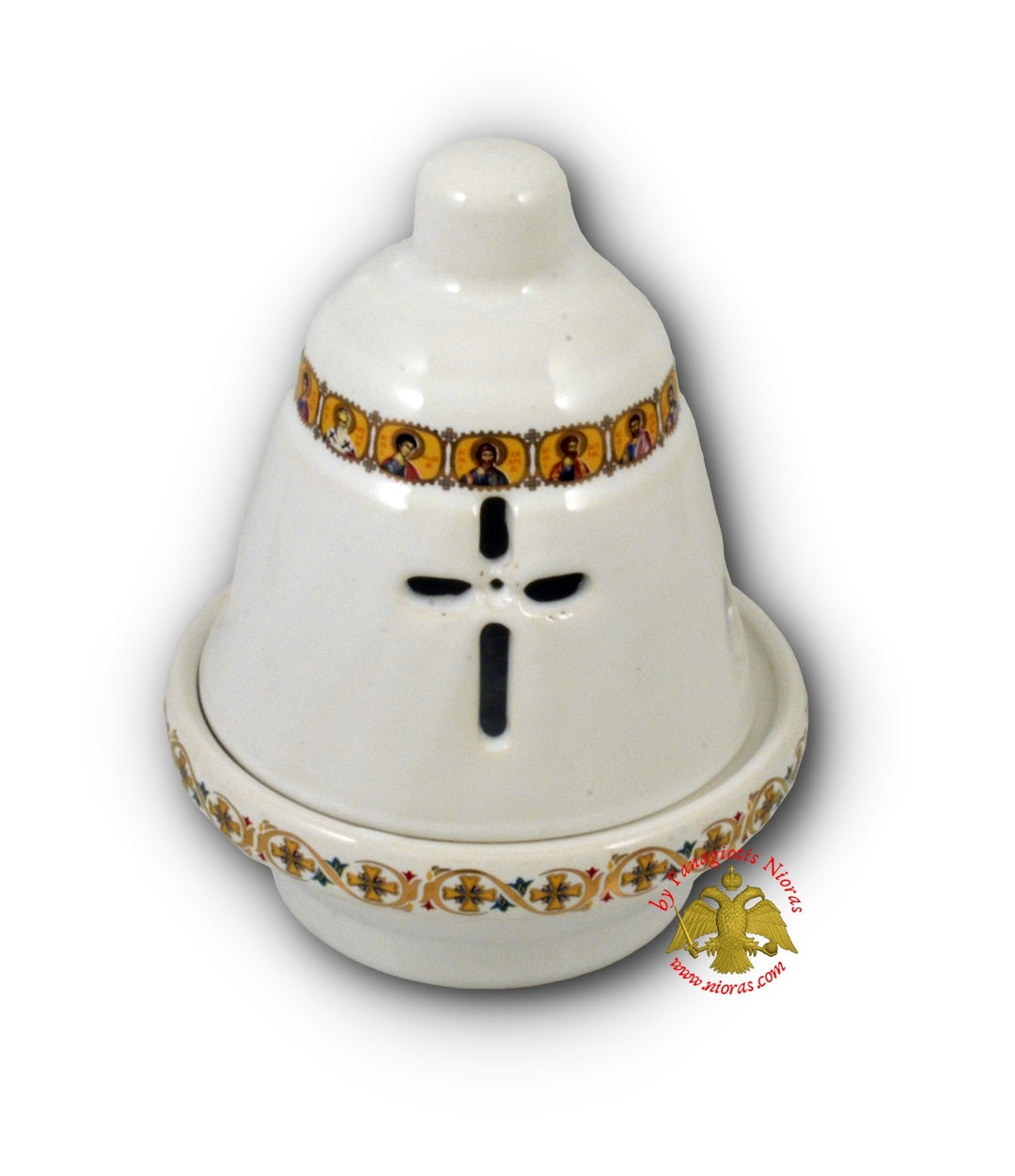 Porcelain Vigil Oil Candle Bell Style With Holy Icons 10x12cm - Etsy