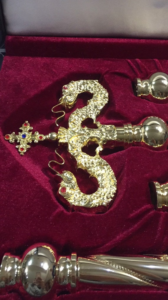 Orthodox Bishop Crosier Gold Plated With the Extra Option of | Etsy Canada