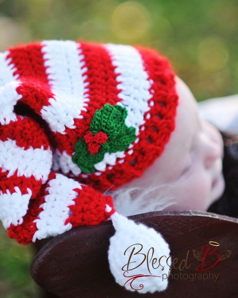 Santa Baby Hat With Holly - Etsy