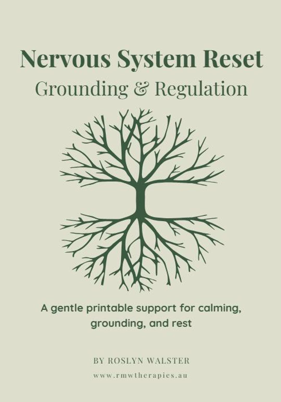 Nervous System Reset Printable – Grounding & Regulation | Anxiety ...
