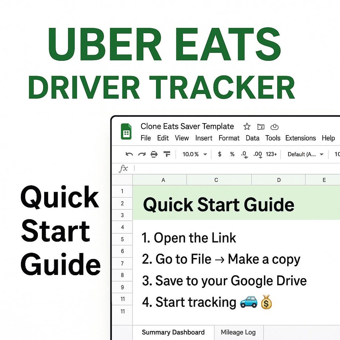 Uber Eats Driver Tracker | Delivery Income & Mileage Log | Google ...