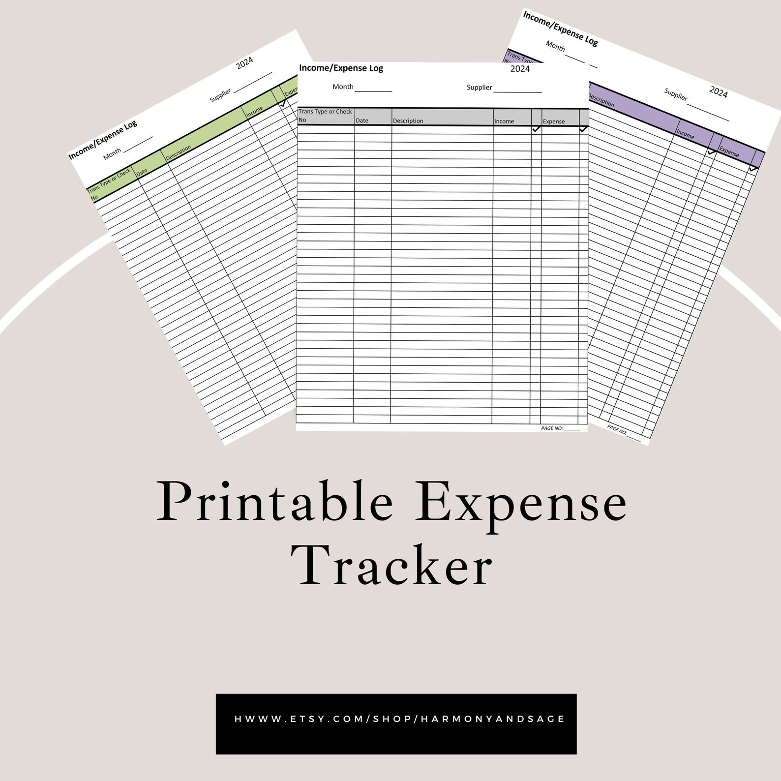 Editable Income/ Expense Tracker, Expense Log, A4, Letter, Expense Log ...