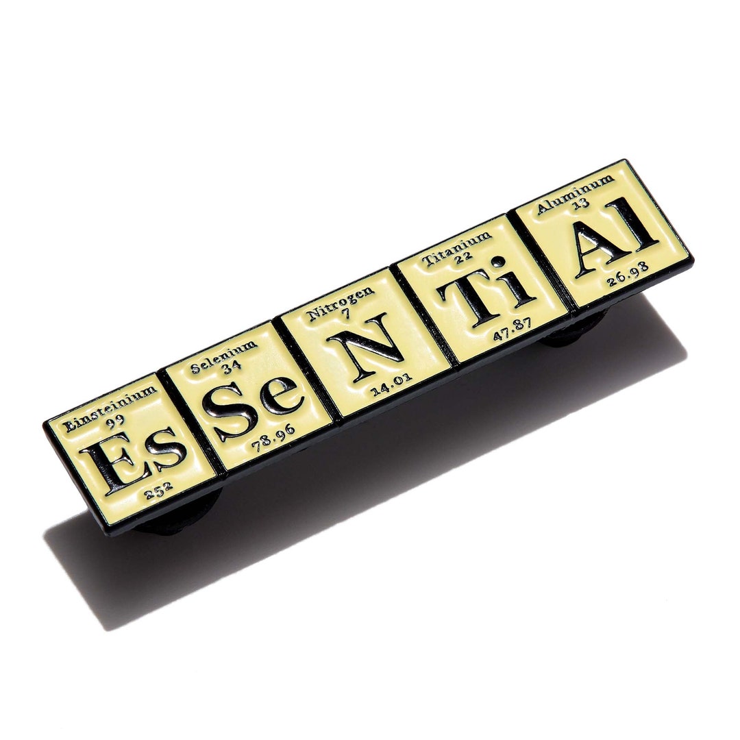 Periodic Table ESSENTIAL Enamel Lapel Pin by Periodically Inspired ...