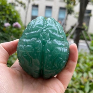 Crystal Human Brain Carving, Hand Carved Brains Aventurine Rose Quartz ...
