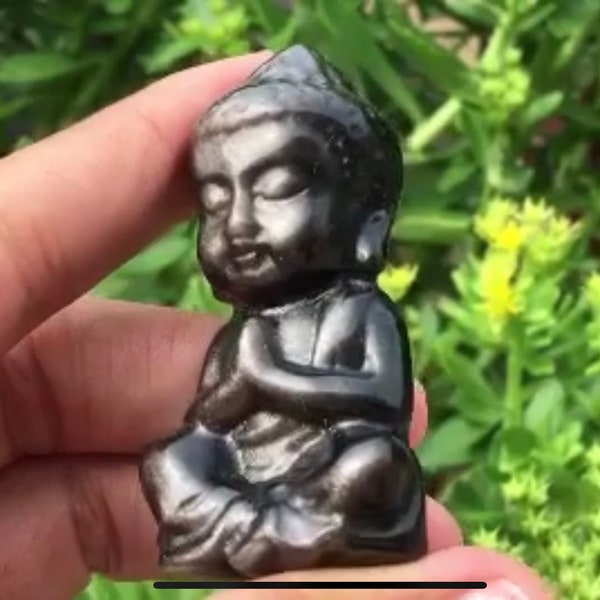 Obsidian Statue Buddha - Etsy
