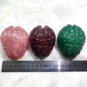 Crystal Human Brain Carving, Hand Carved Brains Aventurine Rose Quartz ...