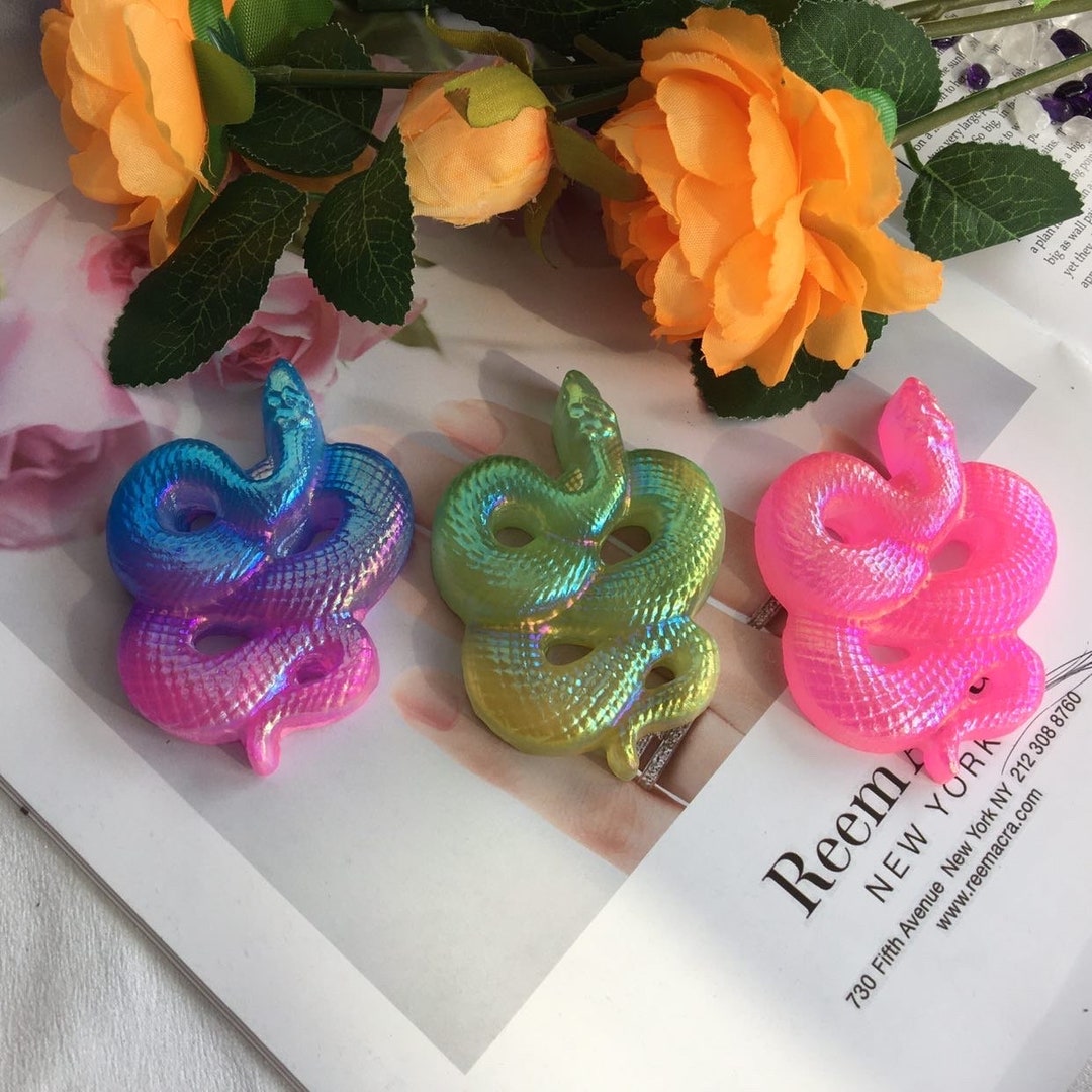 Angel Aura Selenite Snake Carving - Mystical and Unique Home Decor - Etsy