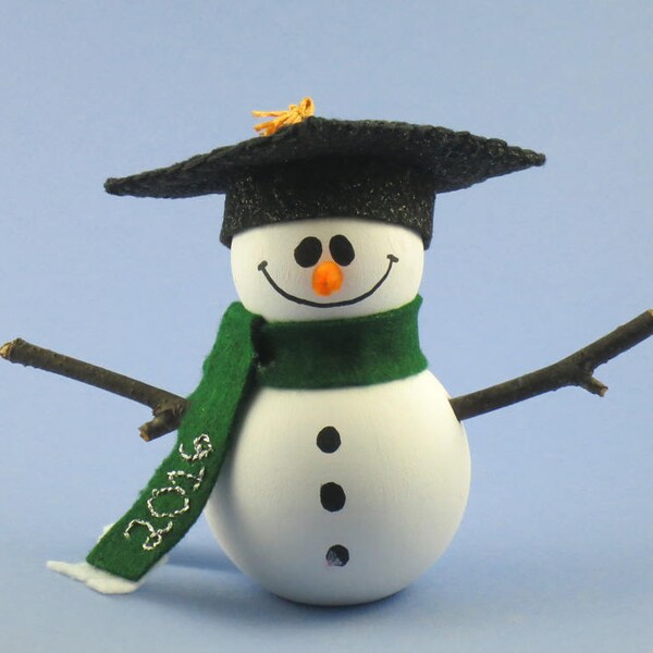 Snowman With Cap and Scarf - Etsy